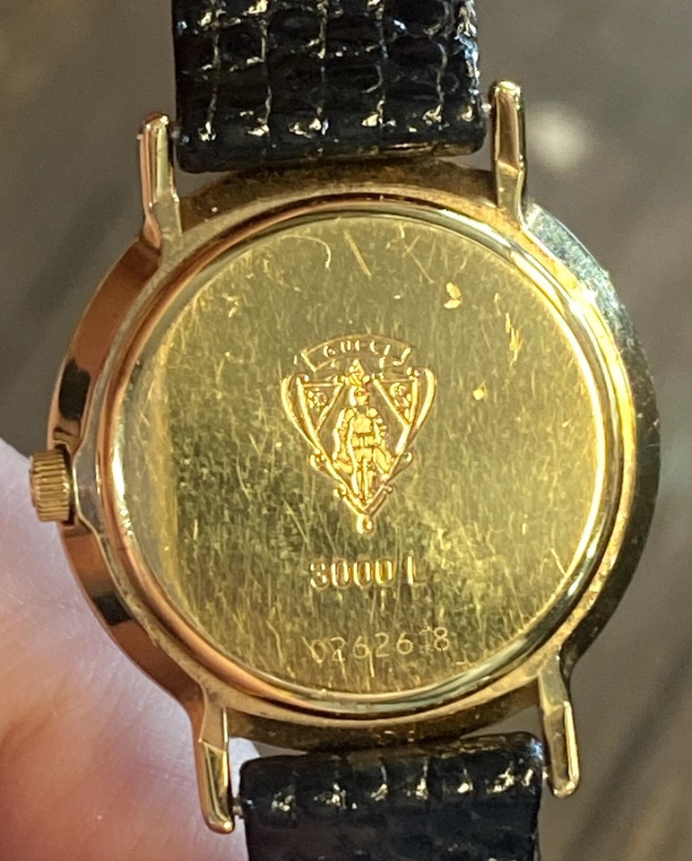 Gucci 3000L Women's Gold Plated Watch Swiss Needs Battery | eBay