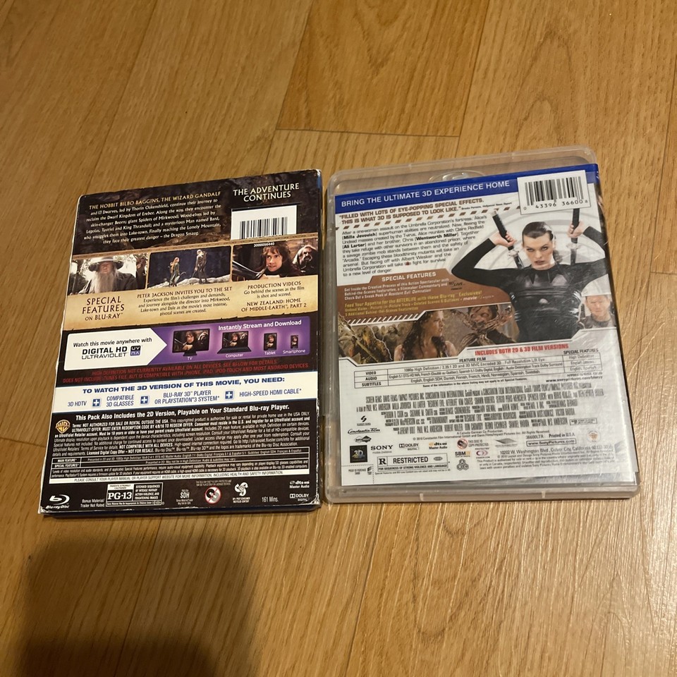 The Hobbit: The Desolation of Smaug [Blu-ray 3D UV] Resident Evil After ...