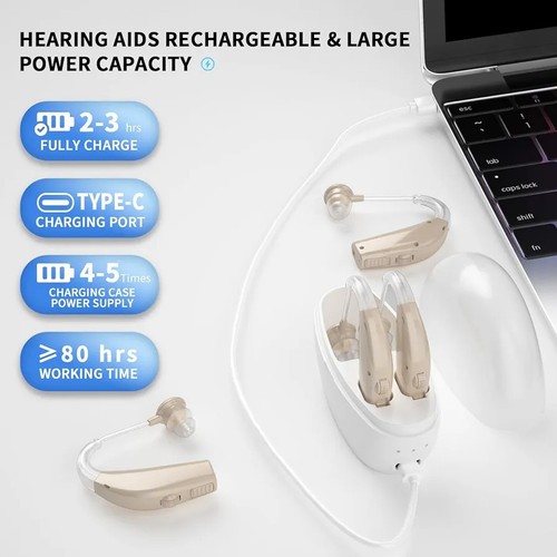 Hearing Aids Hearing Amplifiers for Seniors Rechargeable with Noise ...