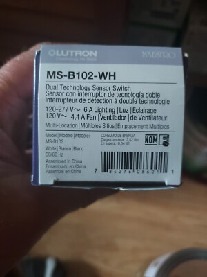 Lutron Maestro MS-B102-WH Dual Tech Sensor Switch - NEW 4 pieces | eBay
