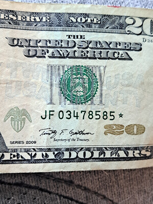 fancy serial number 20 dollar bill star note. JF 03478585 ☆ | eBay