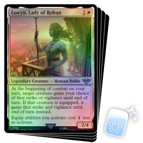 FOIL EOWYN, LADY OF ROHAN X4 The Lord Of The Rings Magic MTG MINT CARD ...