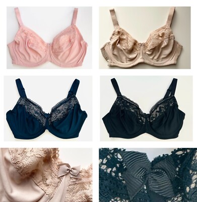 Ex FaMouS Store Bra Black Pink Nude Underwired Non Padded Full Cup Lace ...