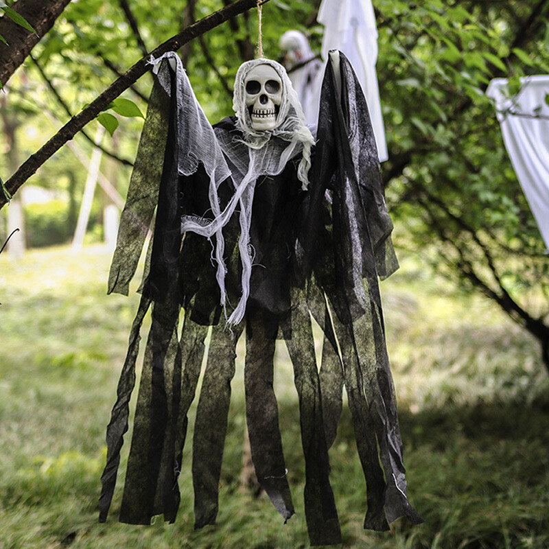 Halloween Hanging Skull Ghost Haunted House Decoration Horror Props ...