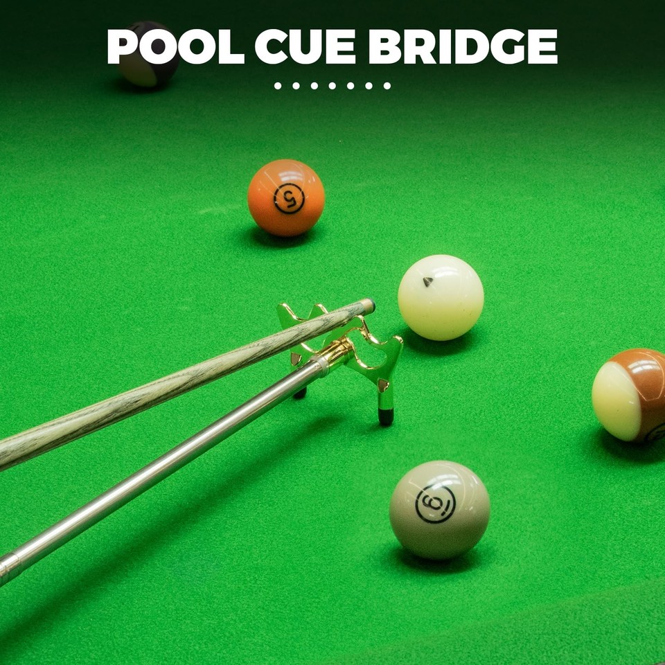 Pool Bridge Stick Professional Retractable Cue Low Head Brass | eBay