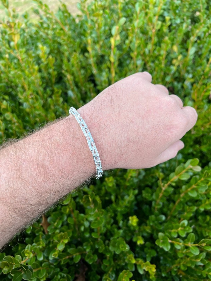 925 Sterling Silver 7.5mm Triangle Rolo Hermes Link Chain Necklace Or ...