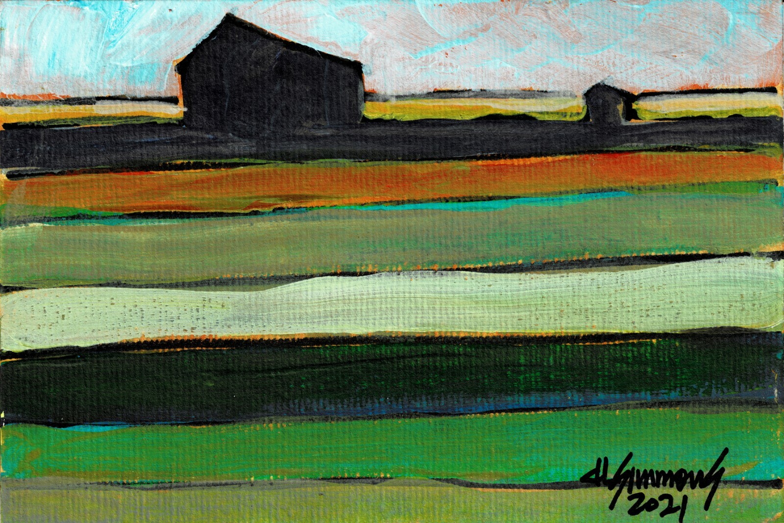 Acrylic on Paper - Studies, small paintings - Series of 24 images ...