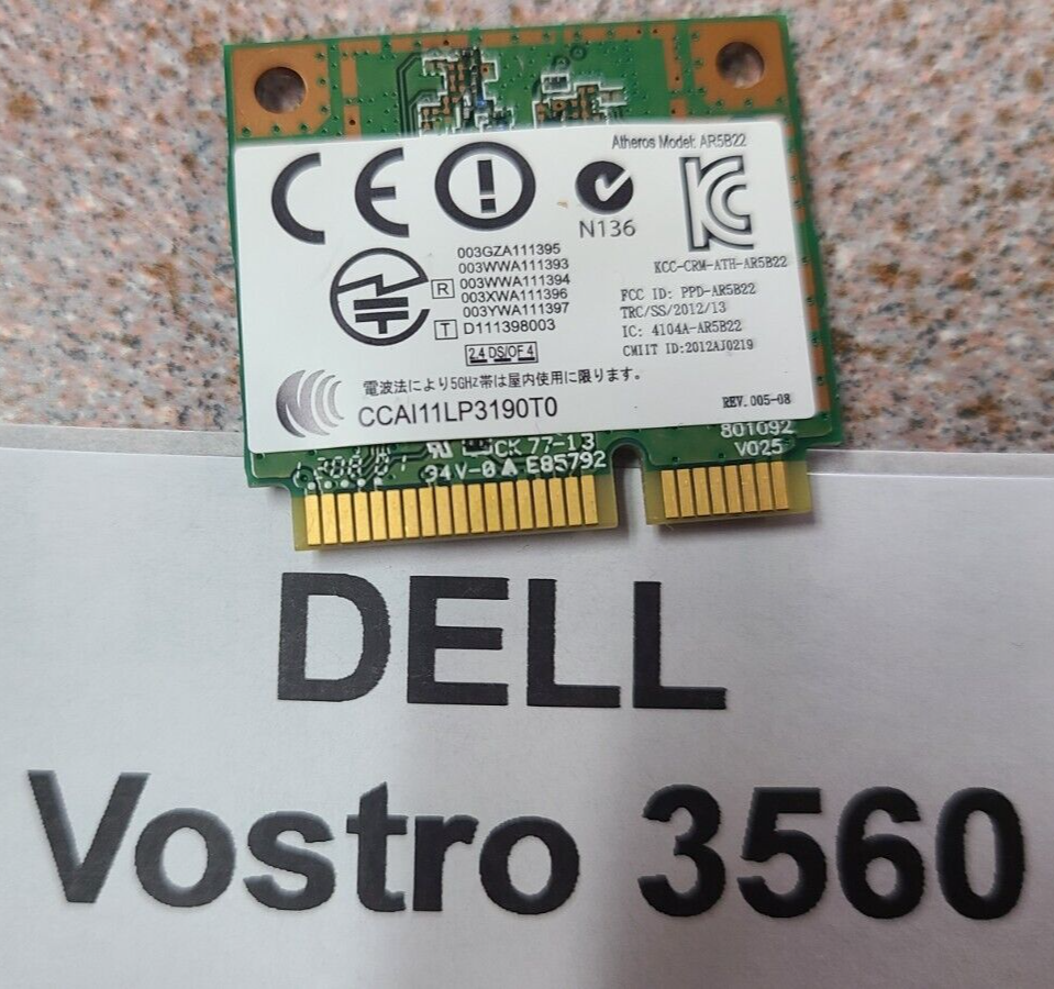 Genuine Dell Inspiron 3560 WIRELESS WiFi CARD | eBay