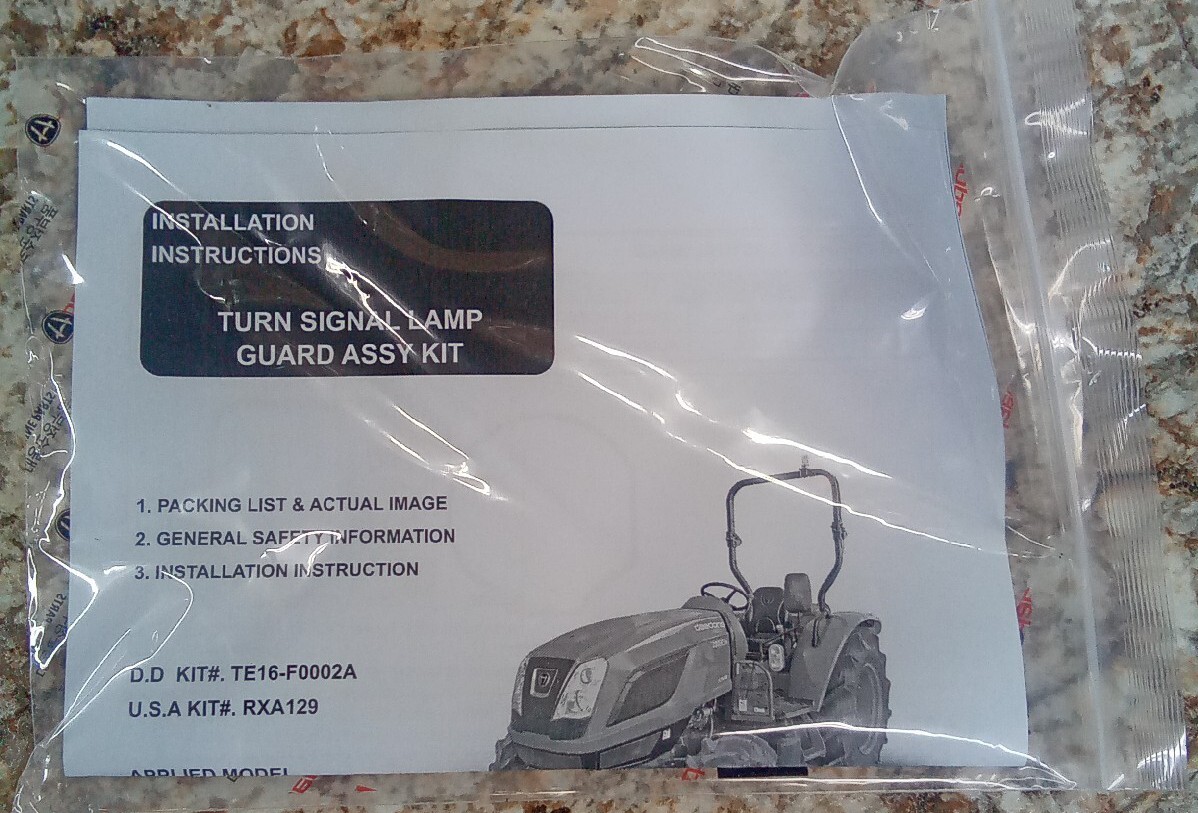 New Genuine OEM Kioti RXA129 Turn Signal Lamp Guards for NX, and RX ...