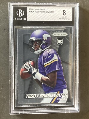 2014 Prizm Teddy Bridgewater RC Vikings NM-MINT BGS 8 | eBay