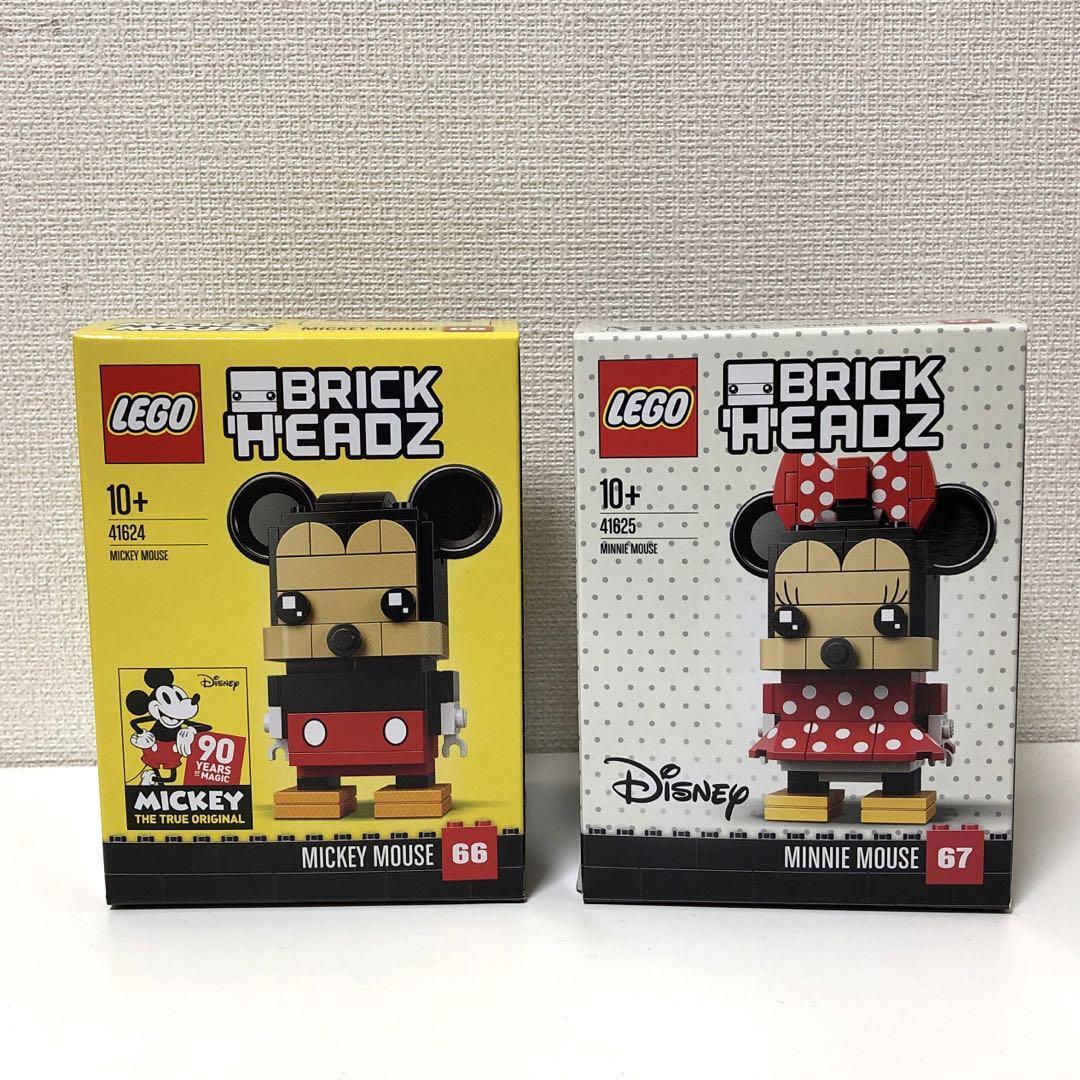 Lego BrickHeadz Disney 66 Mickey Mouse 67 Minnie 41624 & 41625 Building ...