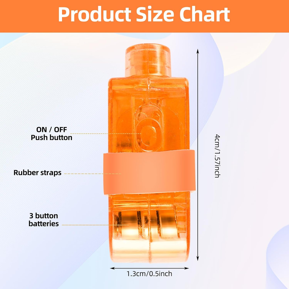 40 Pezzi Torcia a Led Con Dita Colorate a Led, Anello a Dito Luminoso ...