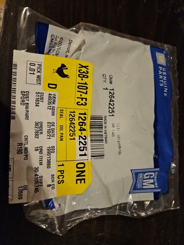 NEW GM 12642251 Oil Pan Gasket Front for Chevy Silverado 2500 HD/GMC | eBay