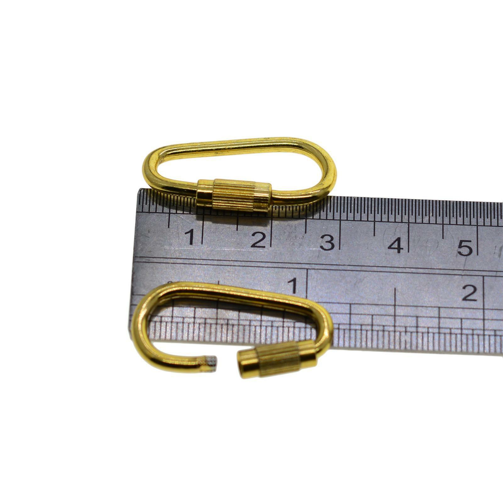 20Pcs Mini Locking Carabiner Key Ring Jewelry Clasps Hooks Screw ...