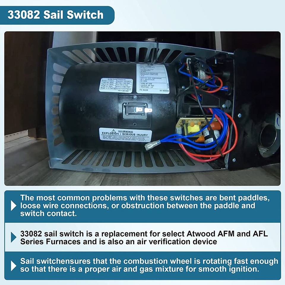 Sail Switch with Bracket Upgrade Kit for RV Furnace Replace Dometic ...