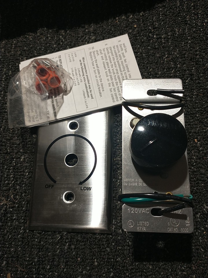 COOPER 6005BK;1 ROTARY FAN SPEED CONTROL BLACK (A-20-01) | eBay