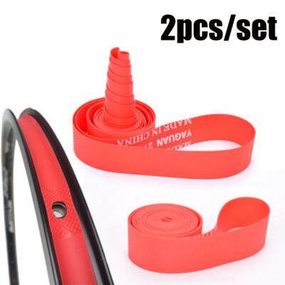 Rim Liner Red New Bicycle Tire Liner Pad Bike Inner Tube Anti Puncture ...