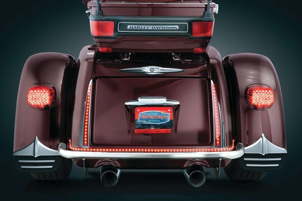 Kuryakyn Chrome Red LED Rear Light Bar for Harley Trikes Tri Glide 09 ...