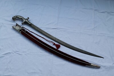 Mughal rajput handmade Punjab Sikh silver damascened wedding sword ...