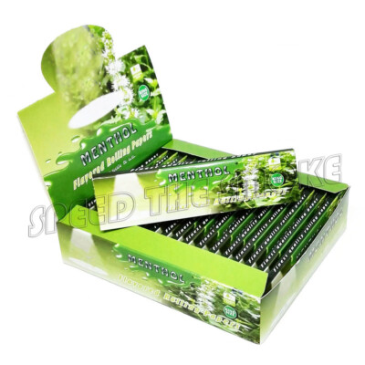 25×32 Sheets MENTHOL Flavored Cigarette Tobacco Rolling Papers King ...