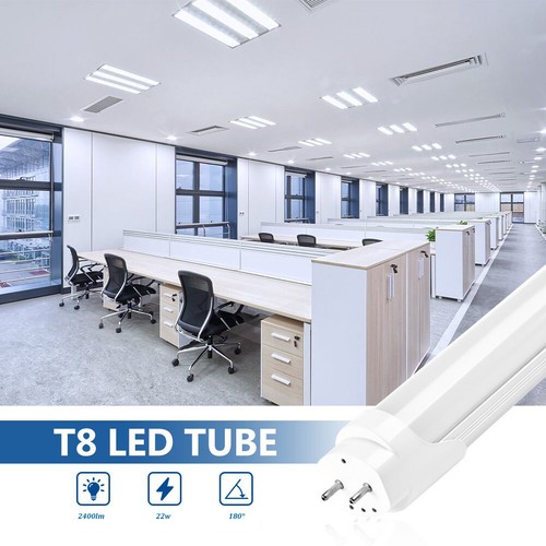 4Ft LED Tube Daylight 48 Inch Non Ballast F40T12 Double-End Clear Milky ...