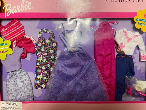 NEW Barbie Fashion 6 Outfit Gift Pack 2000 Mattel 68073 | eBay