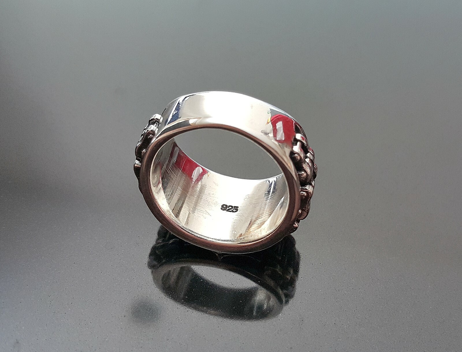 925 Sterling Silver Motor CYCLES Biker Rocker RING Exclusive Pre-owned ...