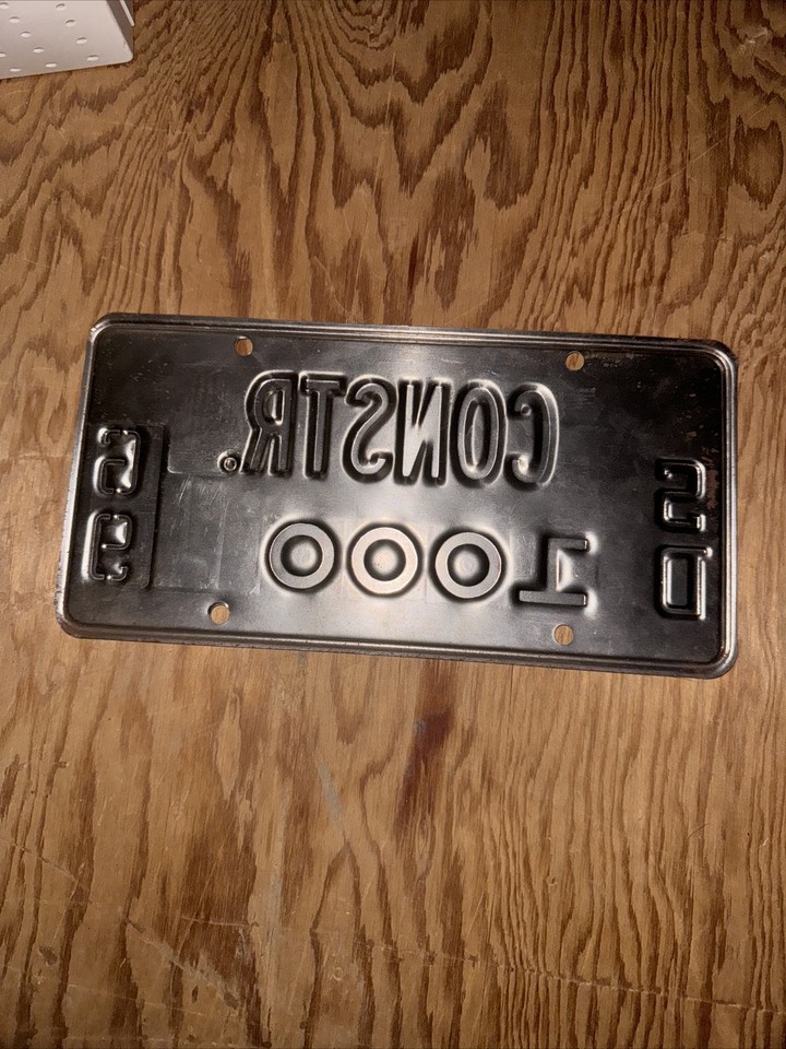 1969 South Dakota Construction License Plate - Prototype/Error Plate ...