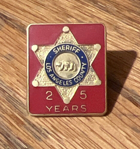 Official issue LASD Los Angeles County Sheriff 25 years service PIN | eBay