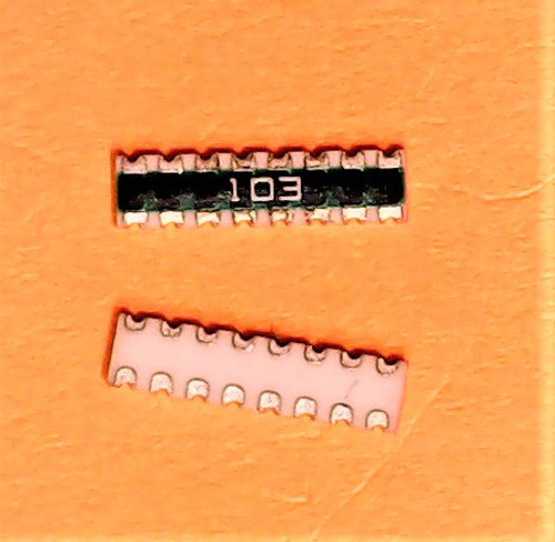 CTS P/N 742C163103JP 10K Ohm X 8 SMD Resistors Array 25-Pieces on cut ...