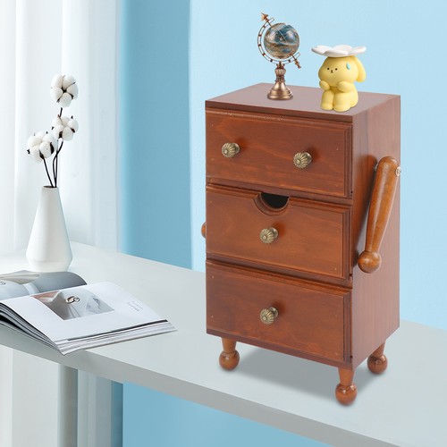 3-tier Vintage Storage Cabinet Pine Wood Storage Cabinet Storage Box W ...