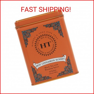 Harney & Sons Caffeinated Hot Cinnamon Sunset Black Tea with Orange and ...