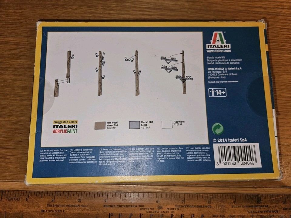 1/35 WW2-Era Style Model Scenery Telegraph Poles Kit - Italeri No.404 ...