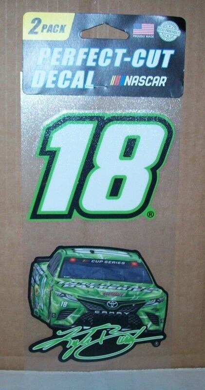 KYLE BUSCH #18 INTERSTATE 4X4 WINCRAFT DIE-CUT DECAL SHEET SET OF 2 ...