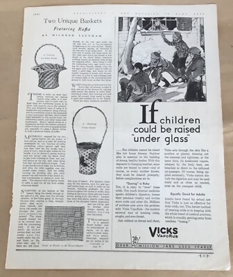 Vicks Vaporub print ad 1931 vintage 1930s art home decor illustrated ...