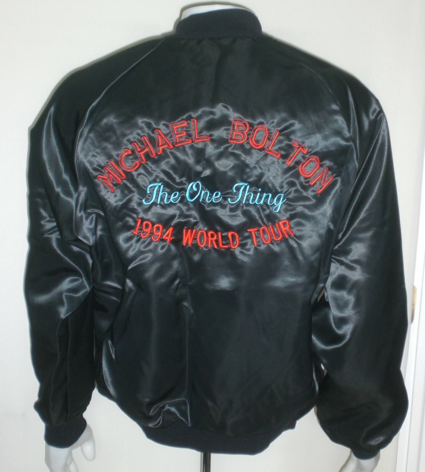 Official 1994 MICHAEL BOLTON Concert Tour Jacket Large Nylon Black Made ...