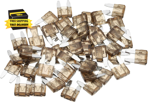 50 Pcs Mini 7.5AMP APM/ATM Universal Car Fuse Blade Style Fuses Short ...
