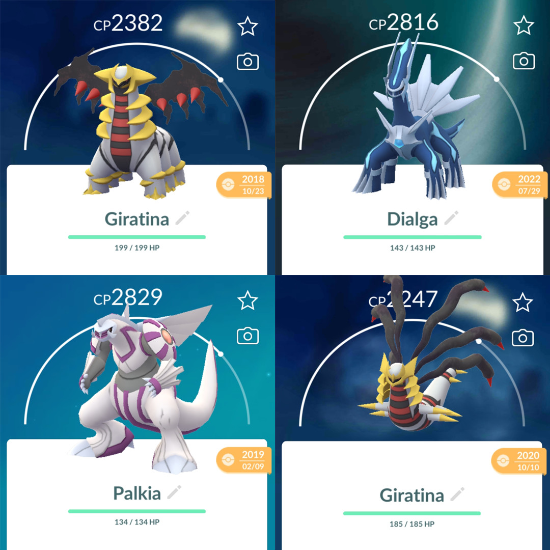 Baby Dialga Palkia Giratina