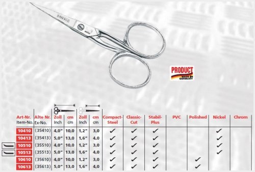 Kretzer Spirale 10413 (35413) 5.0"/13cm Embroidery / Weaver’s Scissors ...