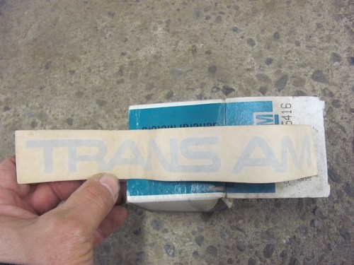 NOS 84 85 86 Pontiac Trans Am Bumper Decal GM 10035416 Silver | eBay