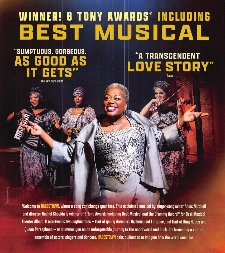 Hadestown musical 2023 Broadway New York City Ad Flyer Solea Pfeiffer ...