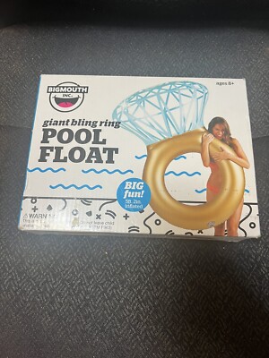 NEW Big Mouth Giant Bling Ring Swimming Inflatable Pool Float Bride ...