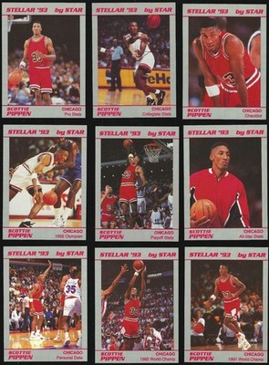 1993 Star Stellar Scottie Pippen Complete Set (9 Cards) Limited to 500 ...