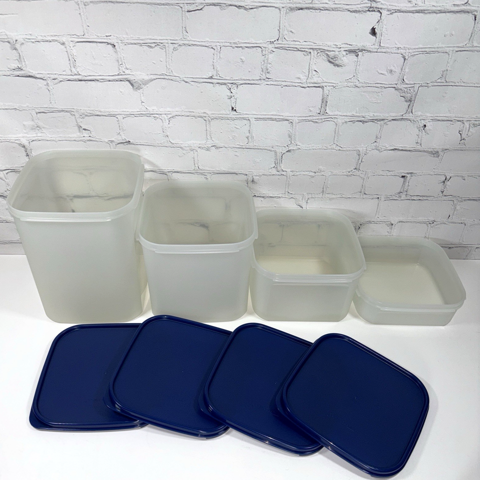 Tupperware Modular Mates 7" Square Container Bundle - 1619 1620 1621 ...