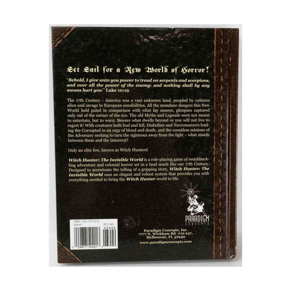 Paradigm Concept Witch Hunter Witch Hunter - The Invisible World (1st E ...