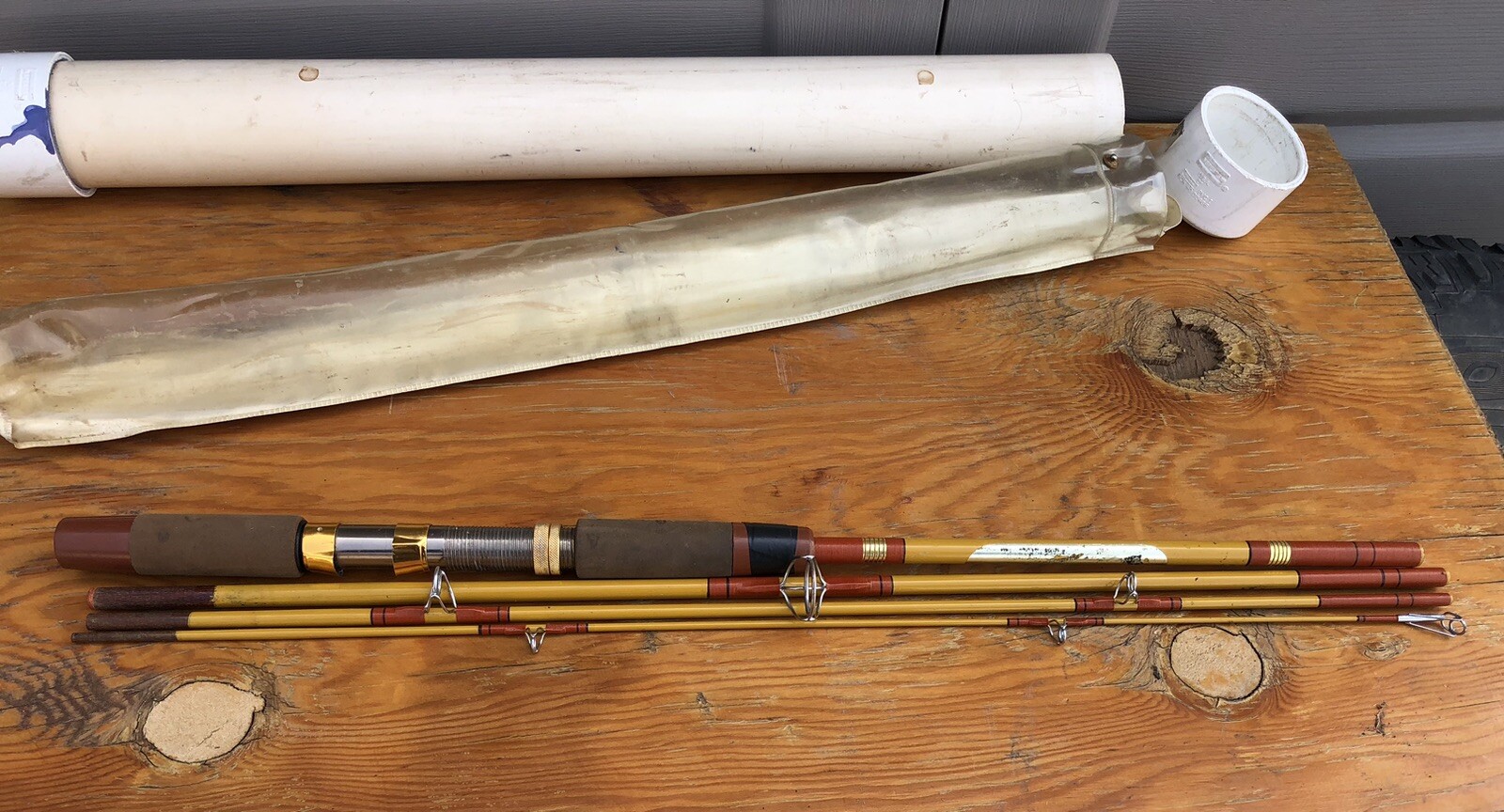 Vintage Graphite ? Fiberglass Fishing Pole Fly Rod 7’2” Unknown Maker ...
