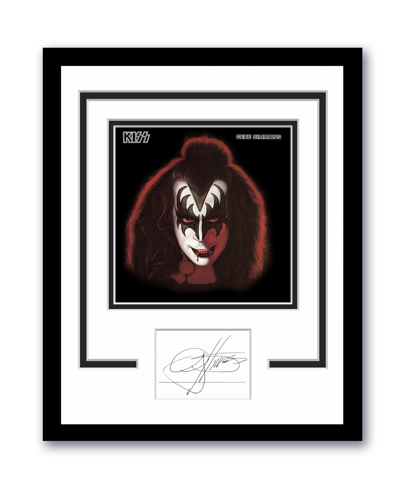 KISS Gene Simmons Autographed Signed 11x14 Framed Photo ACOA | eBay