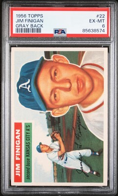 1956 Topps Jim Finigan #22 PSA 6 NEW LABEL VINTAGE BASEBALL | eBay