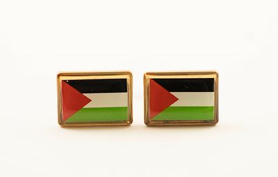 Palestine Flag Cufflinks--Arabic Middle Eastern Jerusalem Palestinian ...