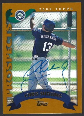 2002 Topps Traded Baseball #T225 Chris Snelling IP autograph signed ...